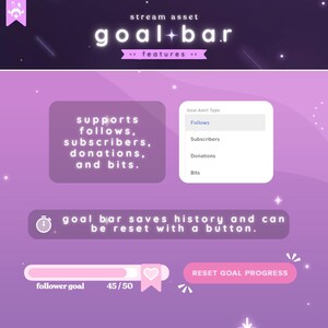 Goal Bar Widget Alert Goal Widget Streamelements Widget Customizable ...
