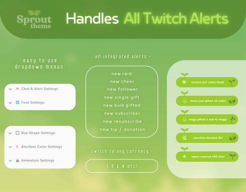 Sprout Chat Widget | Customizable Colors, Cute Chat, Nature | Chat Box ...