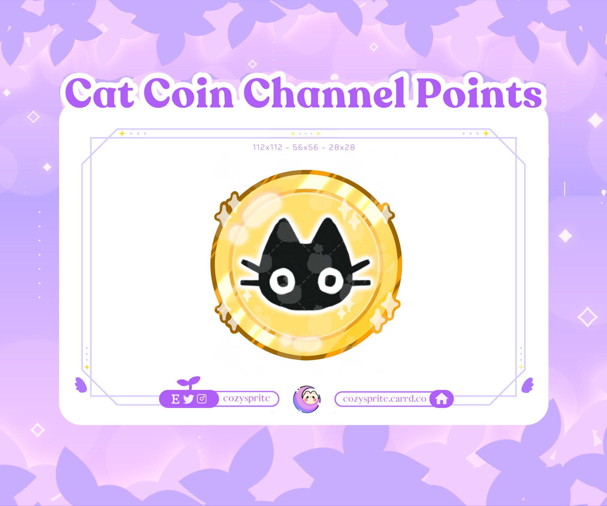Cat Coin Channel Point Cat Emote Coin Kitty - Etsy