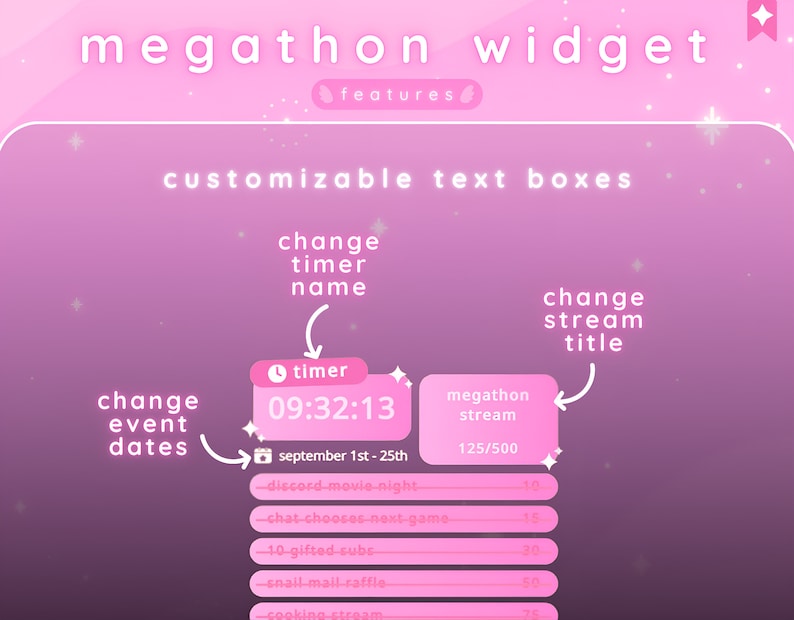 Megathon Goal Timer Widget | Timer, Subathon, Megathon | Alerts for Twitch Streams - Etsy