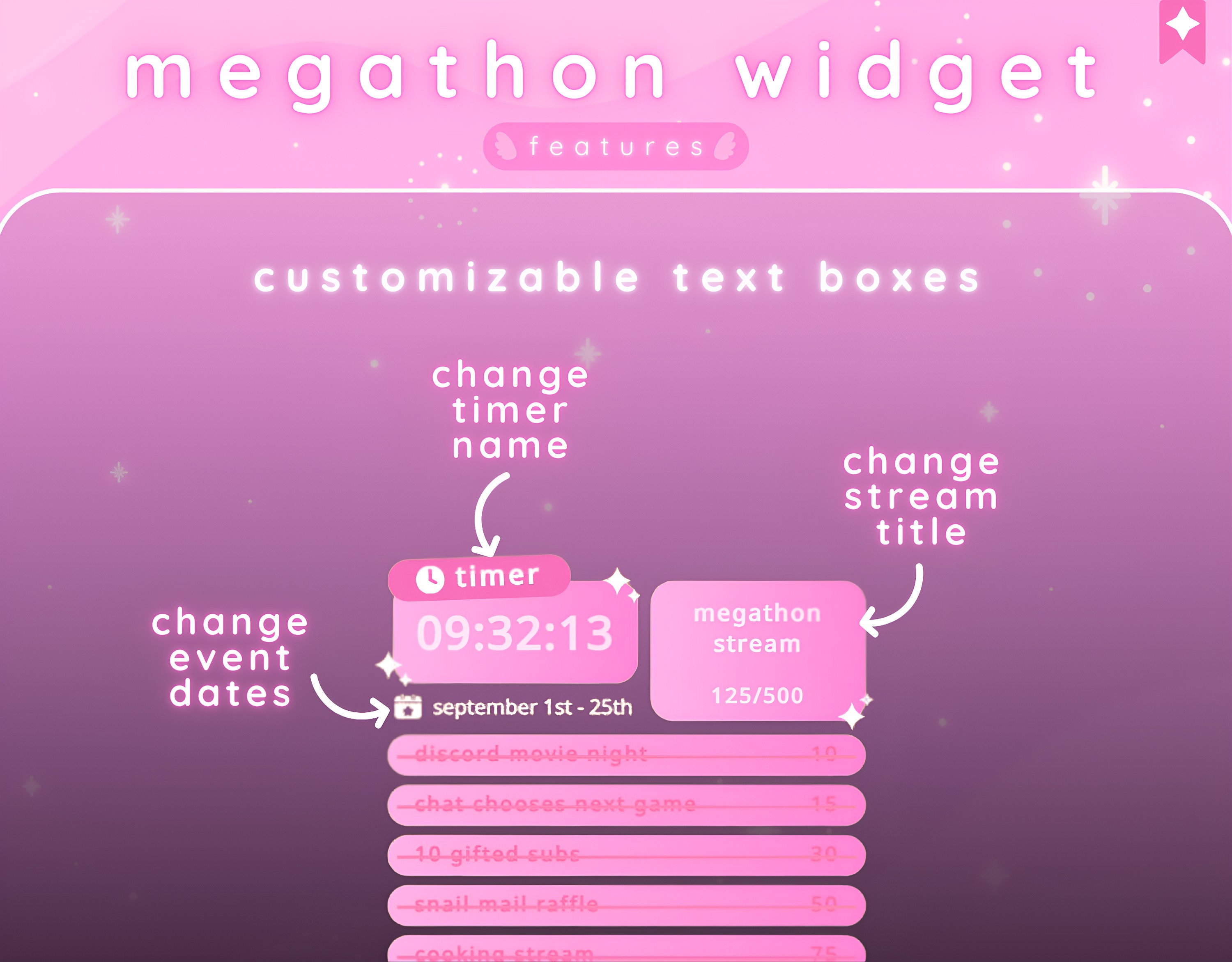 Megathon Goal Timer Widget | Timer, Subathon, Megathon | Alerts for ...