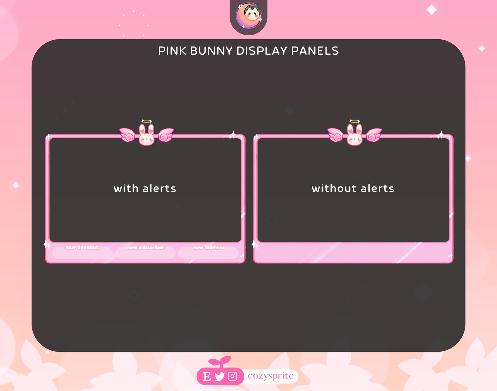 Angel Bunny Display Box Twitch Stream Overlay Stream Asset Streaming ...