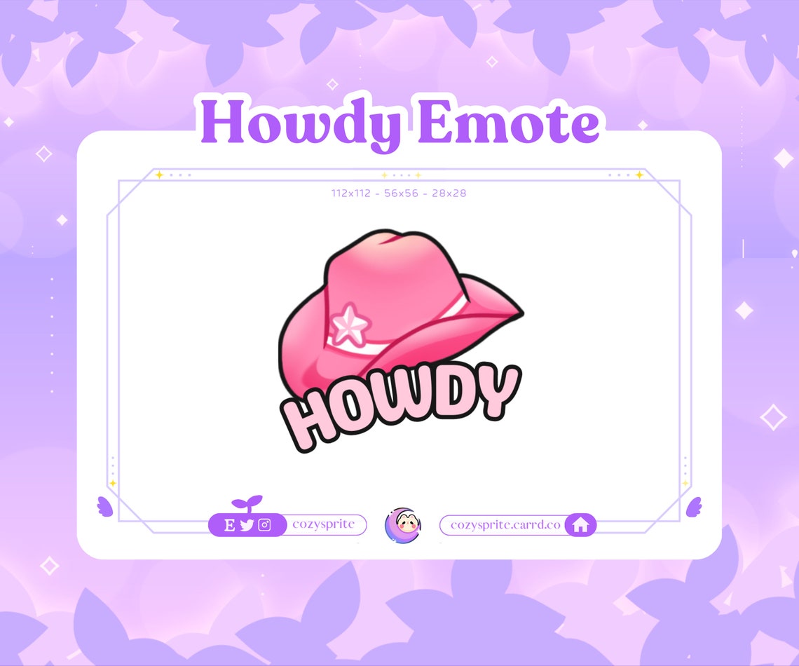Howdy Stream Emote | Meme | Discord | Twitch Youtube Vtuber Streamer - Etsy