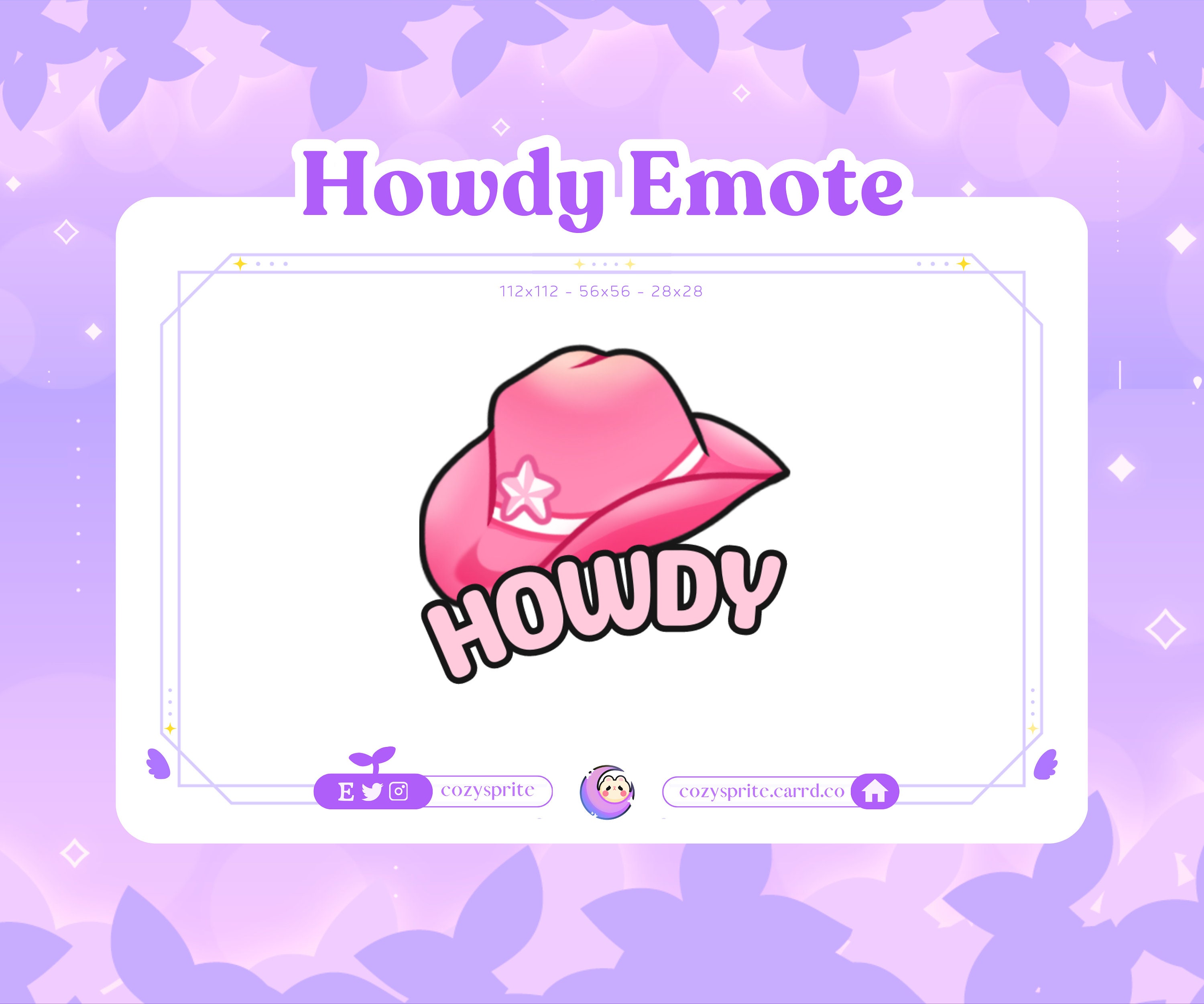 Howdy Stream Emote | Meme | Discord | Twitch Youtube Vtuber Streamer - Etsy