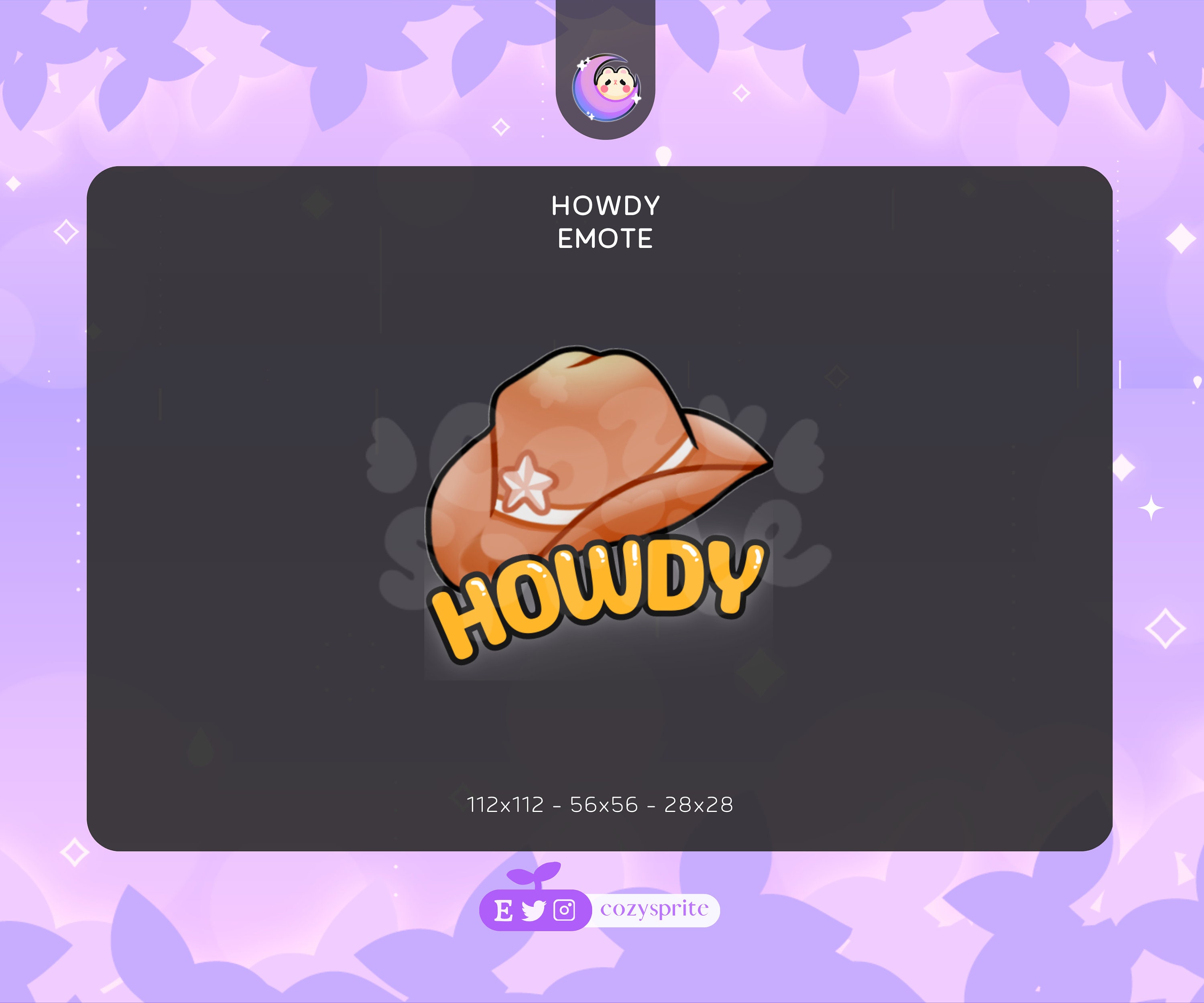 Howdy Stream Emote Meme Discord Twitch Youtube Vtuber Streamer - Etsy
