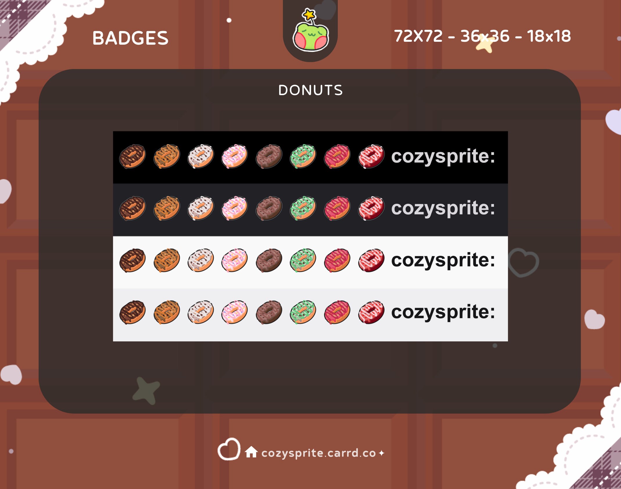 Donut Pastry Badges Pastry Emote Kawaii Badges for Streaming - Etsy
