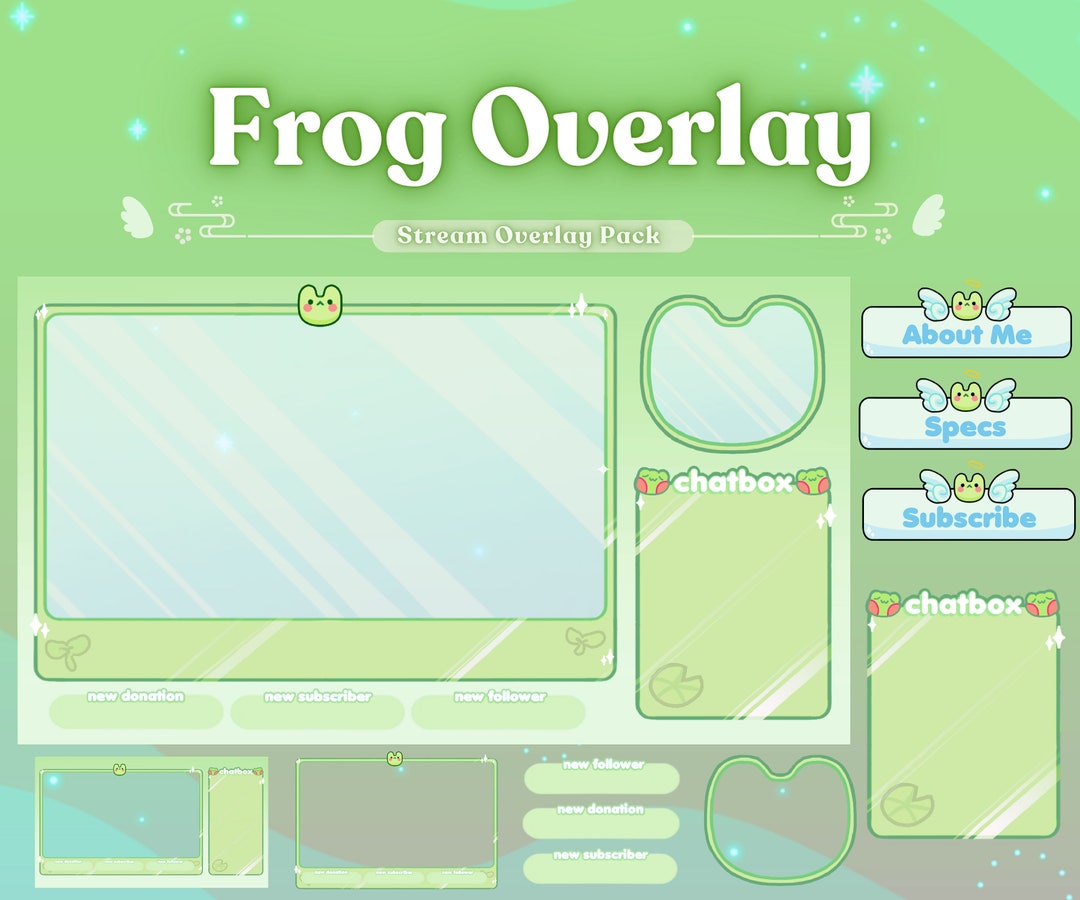 Frog Overlay Pack | Animated Stream Overlay Pack | Twitch Youtube ...