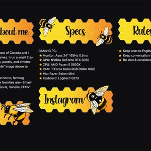 Honey Bee Overlay Pack | Animated Stream Overlay Pack | Twitch Youtube ...