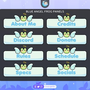 20 Twitch Panels | Cute | Angel | Frog | Kawaii | Streamer | Pastel ...