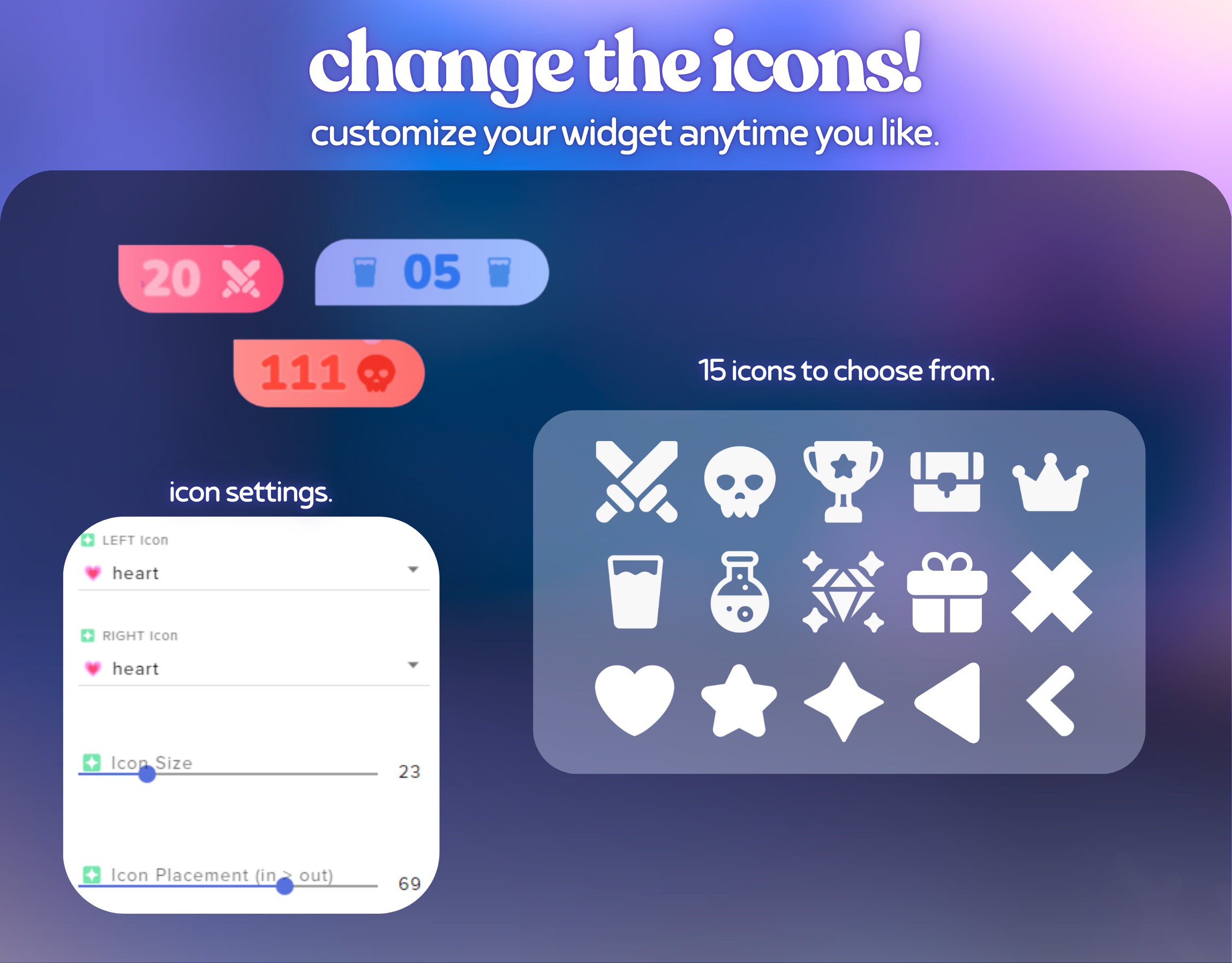 Counter Widget | Animated Counter | Goal Widget | Customizable Colors ...