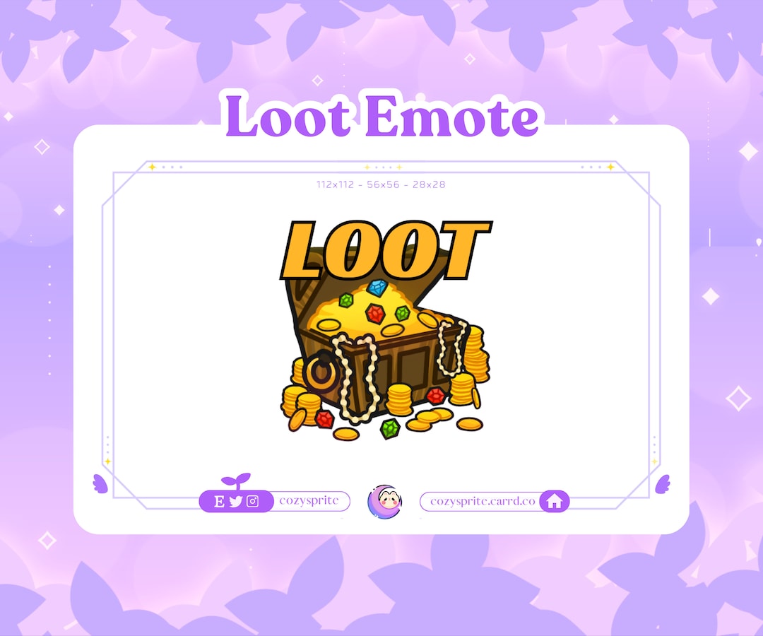 Loot Stream Emote Meme Discord Twitch Youtube Vtuber Streamer - Etsy