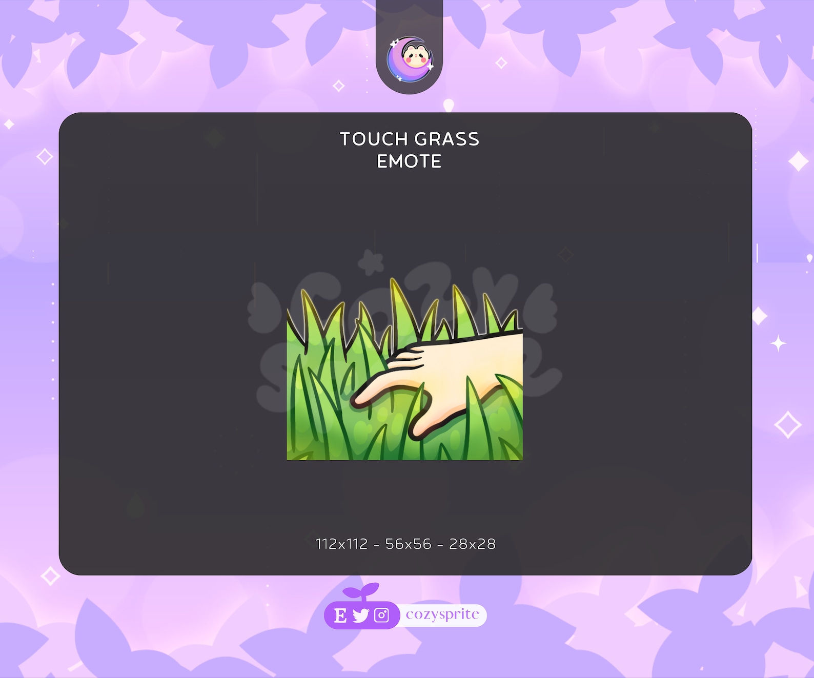 Touch Grass Stream Emote | Meme | Discord | Twitch Youtube Vtuber ...