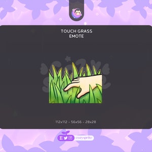 Touch Grass Stream Emote | Meme | Discord | Twitch Youtube Vtuber ...