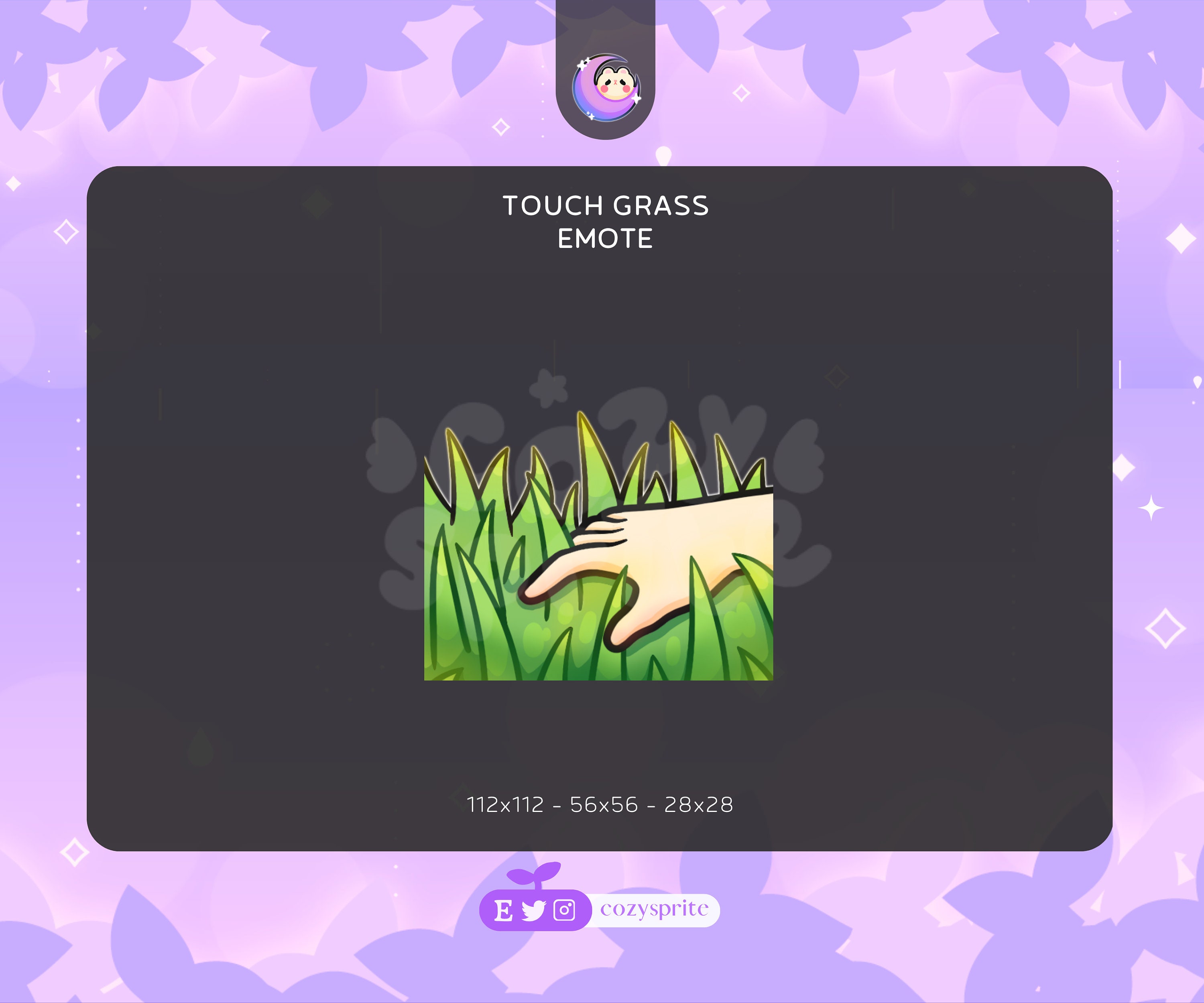 Touch Grass Stream Emote Meme Discord Twitch Youtube Vtuber Streamer - Etsy