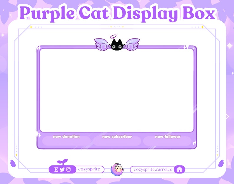 Angel Cat Display Box Twitch Stream Overlay Stream Asset Streaming ...