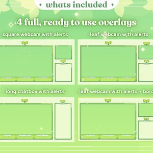 Leaf Sprout Overlay Pack | Stream Overlay Pack | Twitch Youtube Vtuber ...