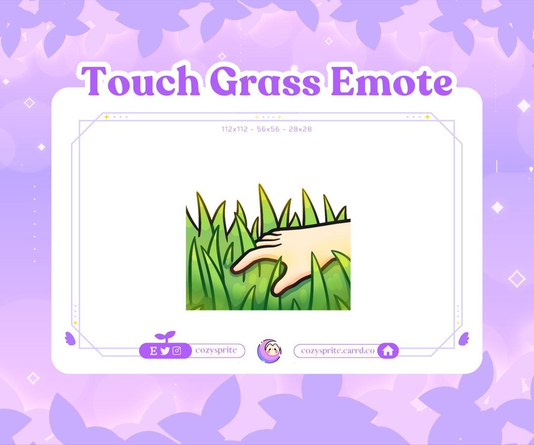 Touch Grass Stream Emote | Meme | Discord | Twitch Youtube Vtuber ...
