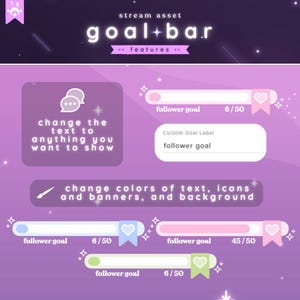 Goal Bar Widget Alert Goal Widget Streamelements Widget Customizable ...