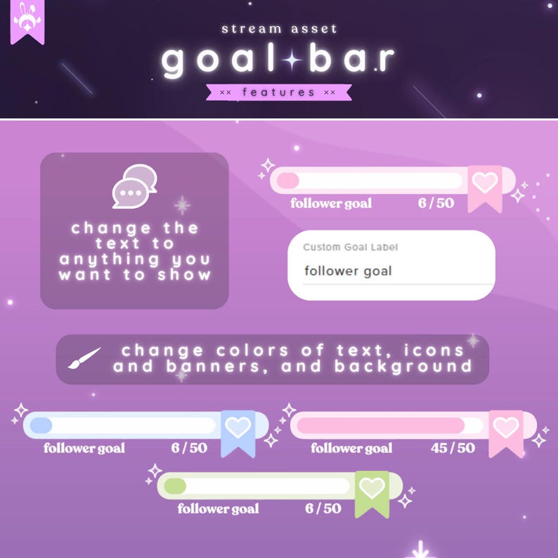 Goal Bar Widget Alert Goal Widget Streamelements Widget Customizable ...