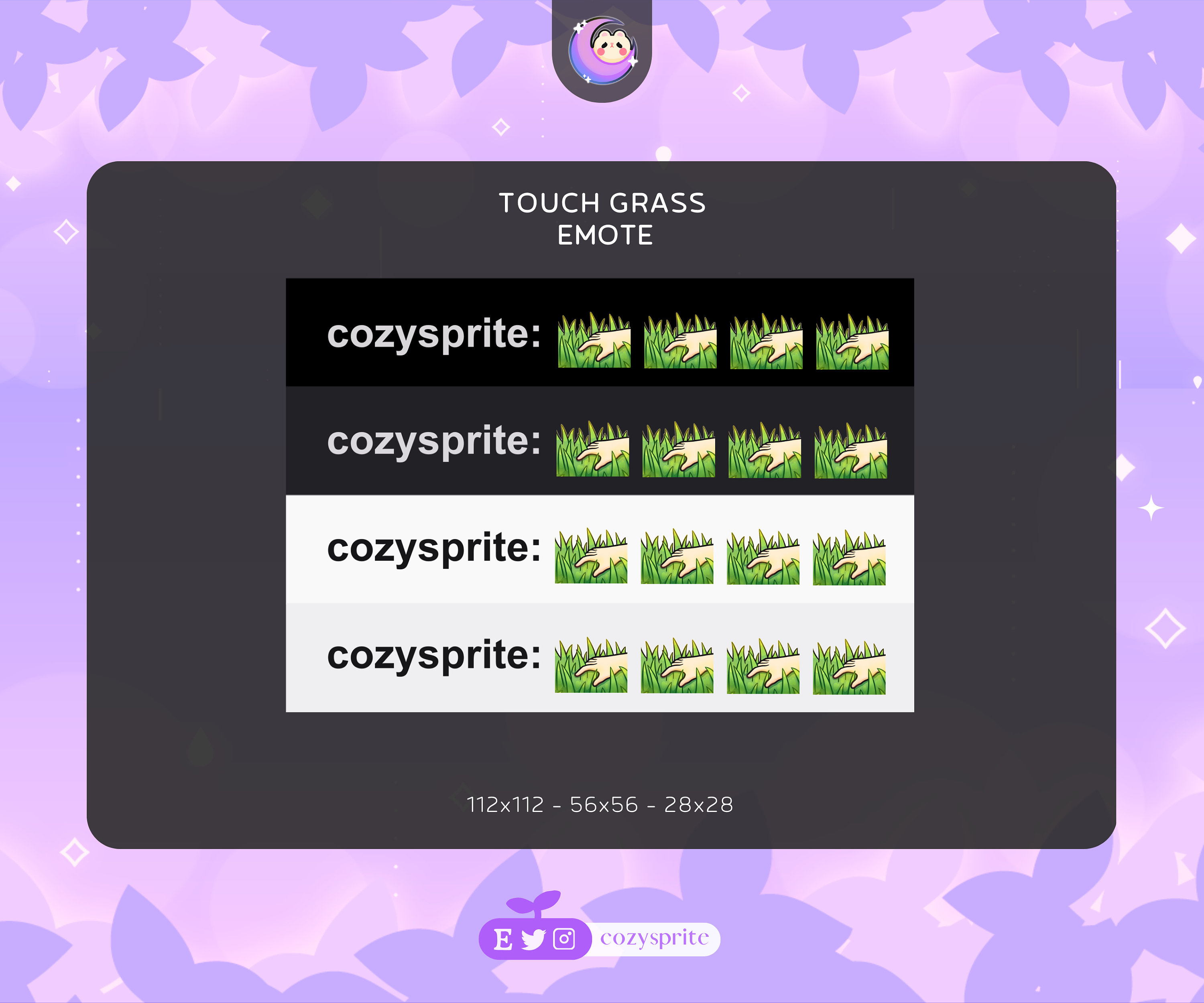 Touch Grass Stream Emote Meme Discord Twitch Youtube Vtuber Streamer - Etsy