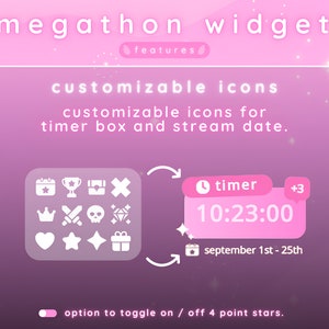 Megathon Goal Timer Widget | Timer, Subathon, Megathon | Alerts for Twitch Streams - Etsy