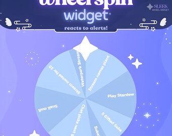 Wheel Spin Goal Widget Roulette Spin Customizable Colors, Cute Chat ...