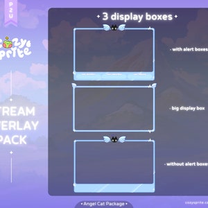 Blue Cat Overlay Pack | Animated Stream Overlay Pack | Twitch Youtube ...