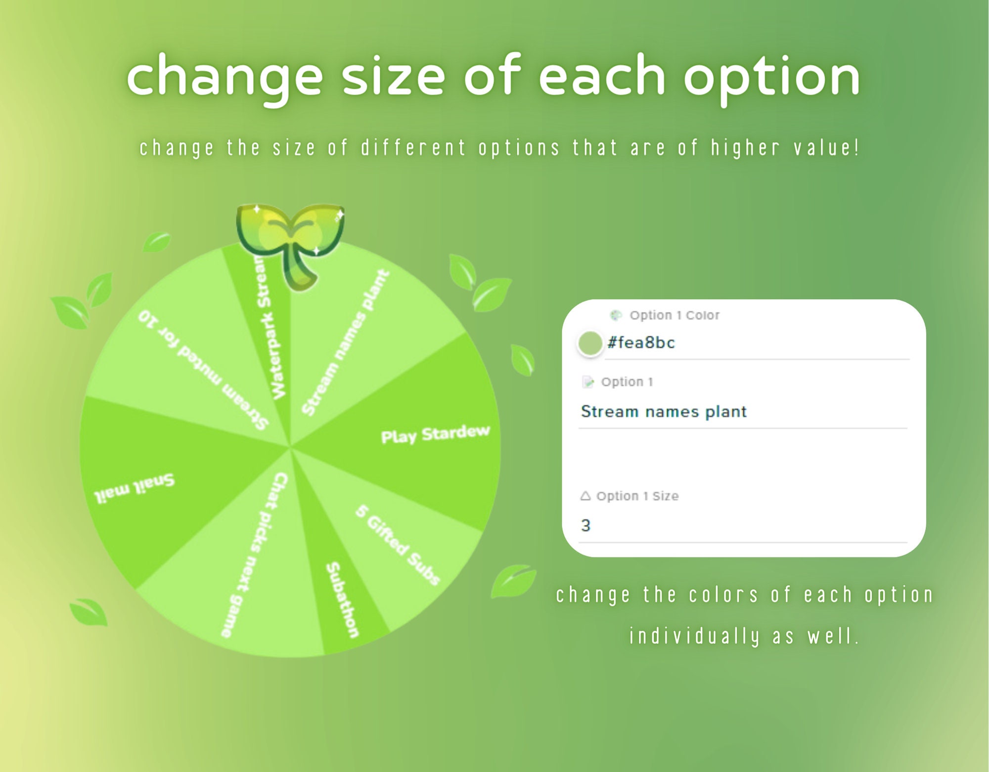 Wheel Spin Widget Roulette Spin Customizable Colors, Cute Chat ...