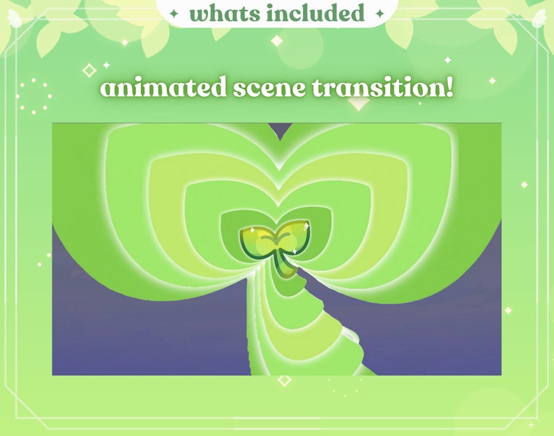 Leaf Sprout Overlay Pack | Stream Overlay Pack | Twitch Youtube Vtuber ...