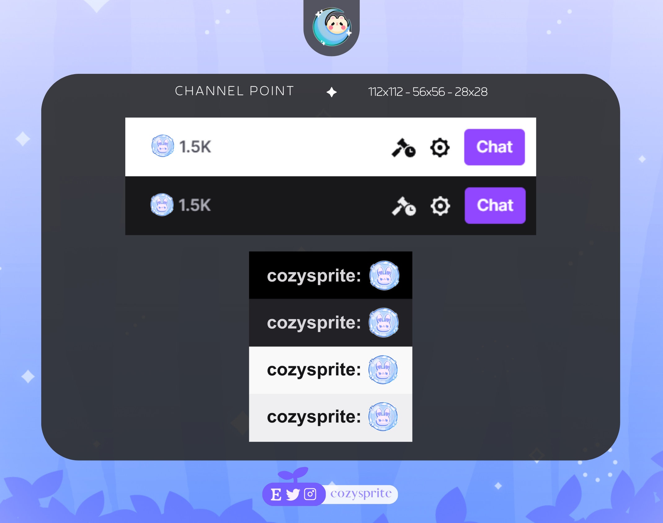 Bunny Coin Channel Point | Bunny Emote | Blue Coin | Kawaii | Bunny - Etsy