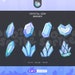 Crystal Gem Badges Blue Crystal Emote Bit Badges Badges for Streaming ...