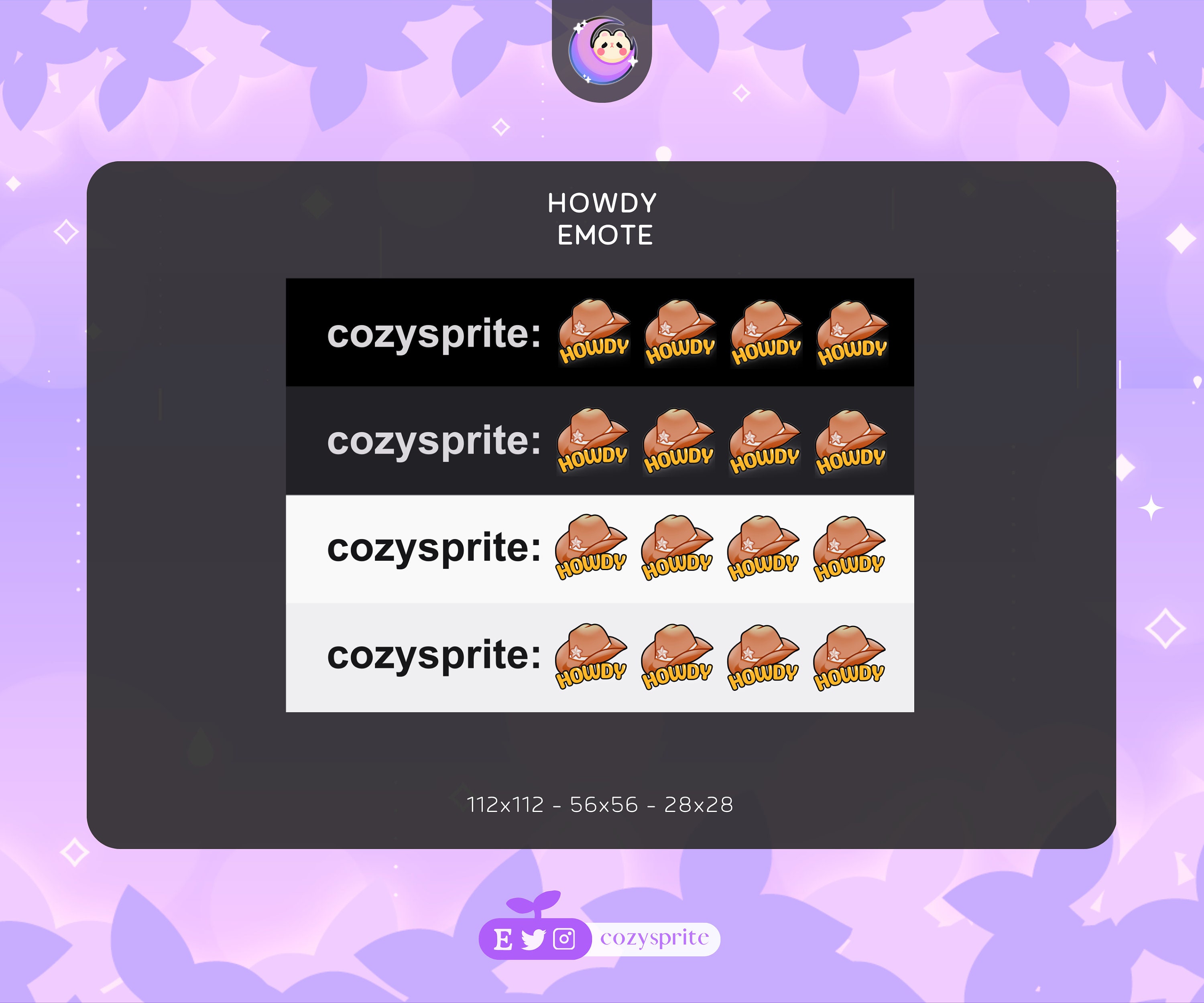 Howdy Stream Emote Meme Discord Twitch Youtube Vtuber Streamer - Etsy