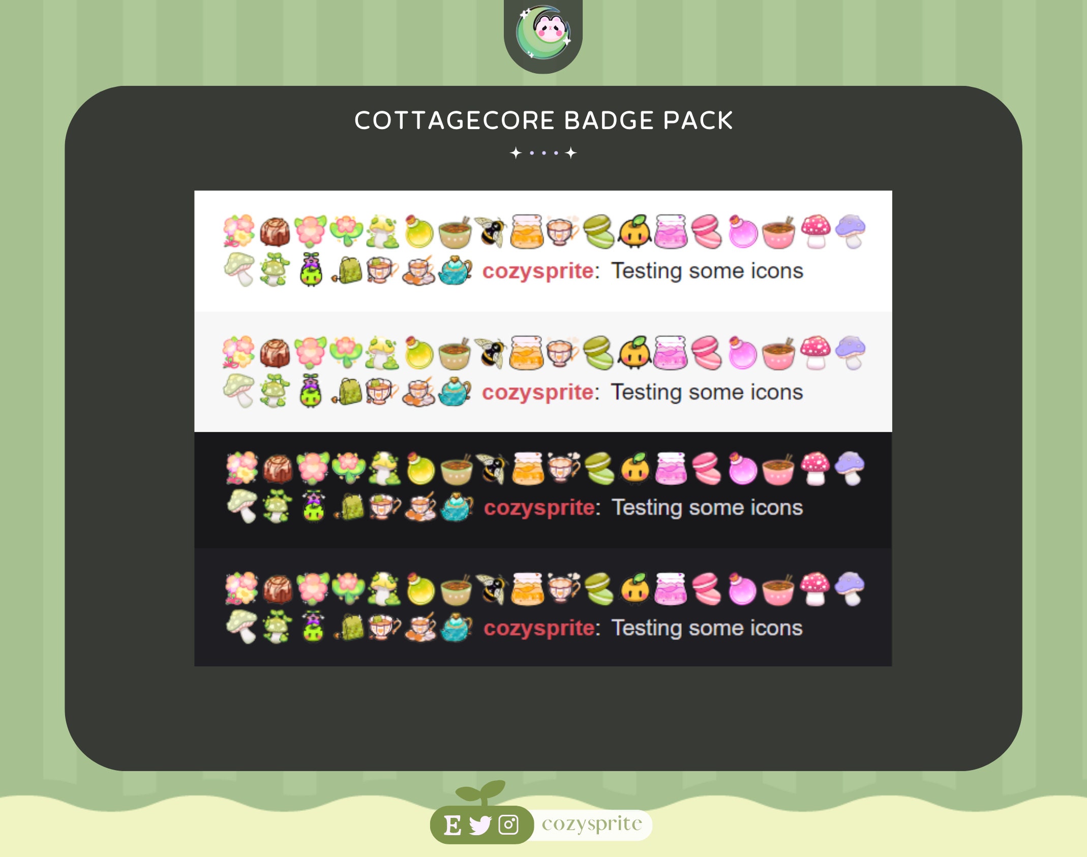 25x COTTAGECORE BADGES BUNDLE Badges Pack Reward Badges Bit Badges ...