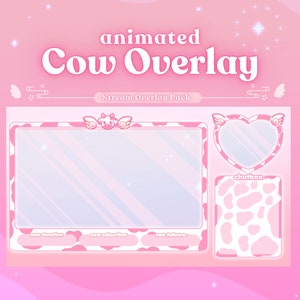 Pink Cow Overlay Pack | Animated Stream Overlay Pack | Twitch Youtube ...