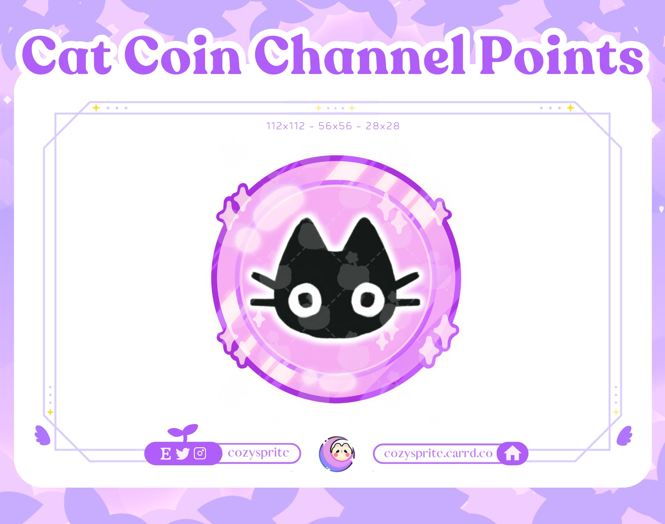 Cat Coin Channel Point Cat Emote Coin Kitty - Etsy