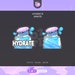 HYDRATE Emote | Drink Water | Emotes for Streaming | Cute | Twitch ...