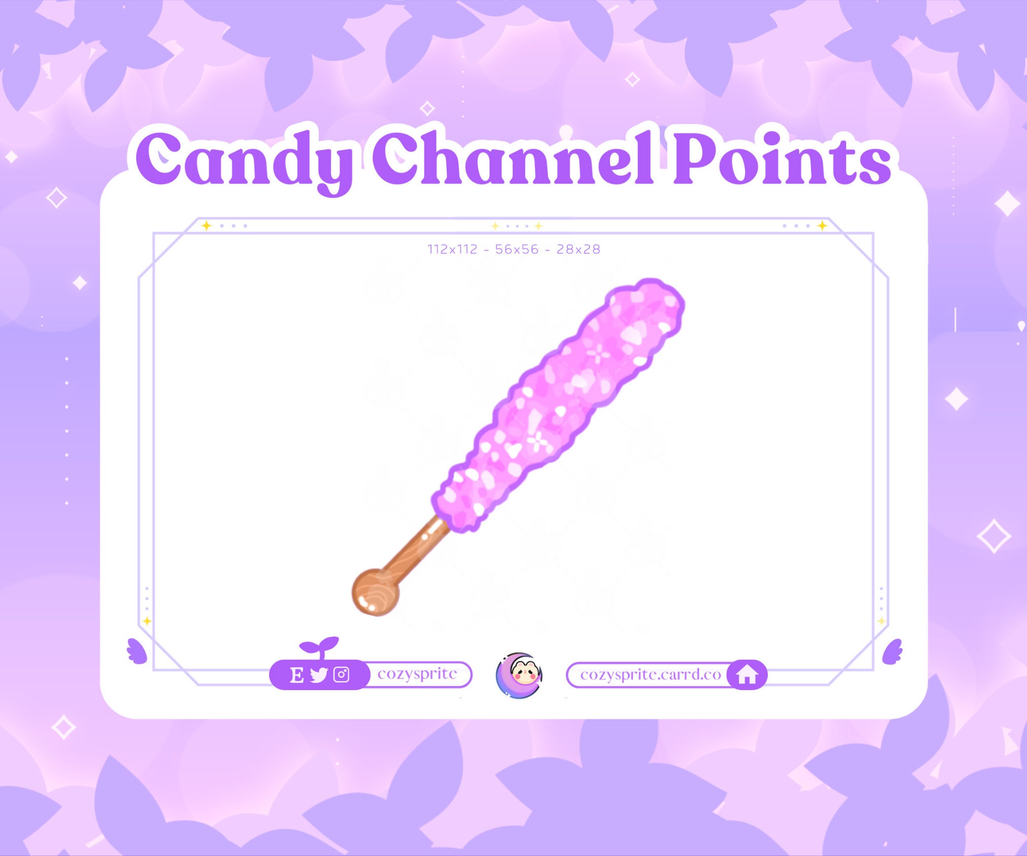Rock Candy Channel Point Emote Streaming Candy Dessert - Etsy