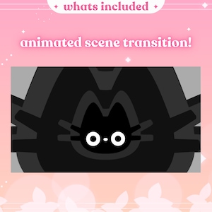 Pink Cat Overlay Pack | Animated Stream Overlay Pack | Twitch Youtube ...