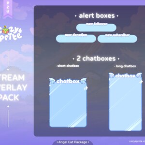 Blue Cat Overlay Pack | Animated Stream Overlay Pack | Twitch Youtube ...