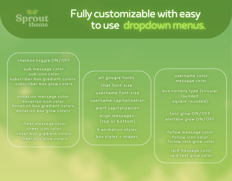 Sprout Chat Widget | Customizable Colors, Cute Chat, Nature | Chat Box ...