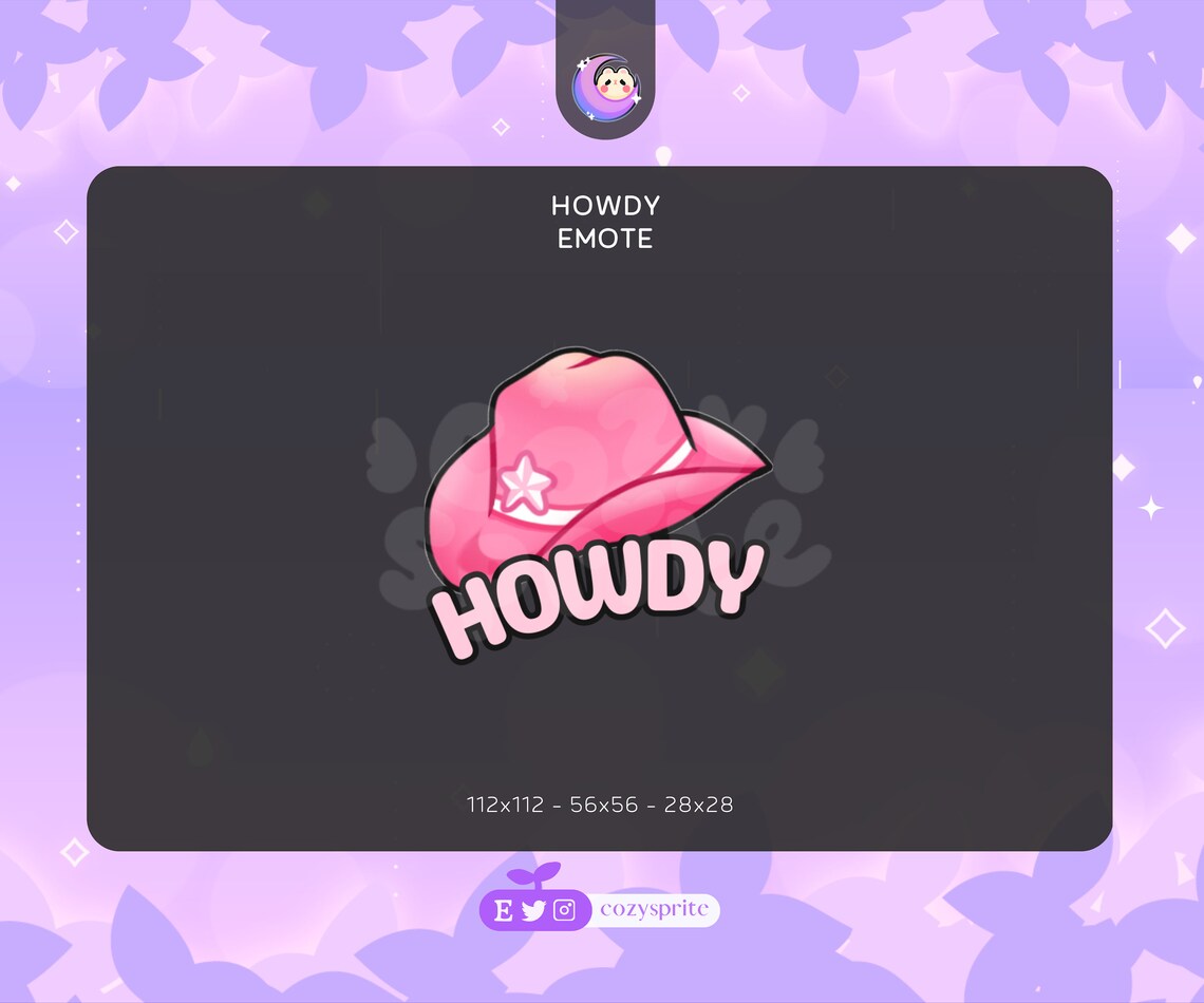 Howdy Stream Emote | Meme | Discord | Twitch Youtube Vtuber Streamer - Etsy