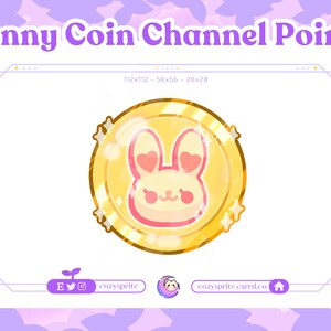 Bunny Coin Channel Point | Bunny Emote | Gold Coin | Kawaii | Bunny - Etsy