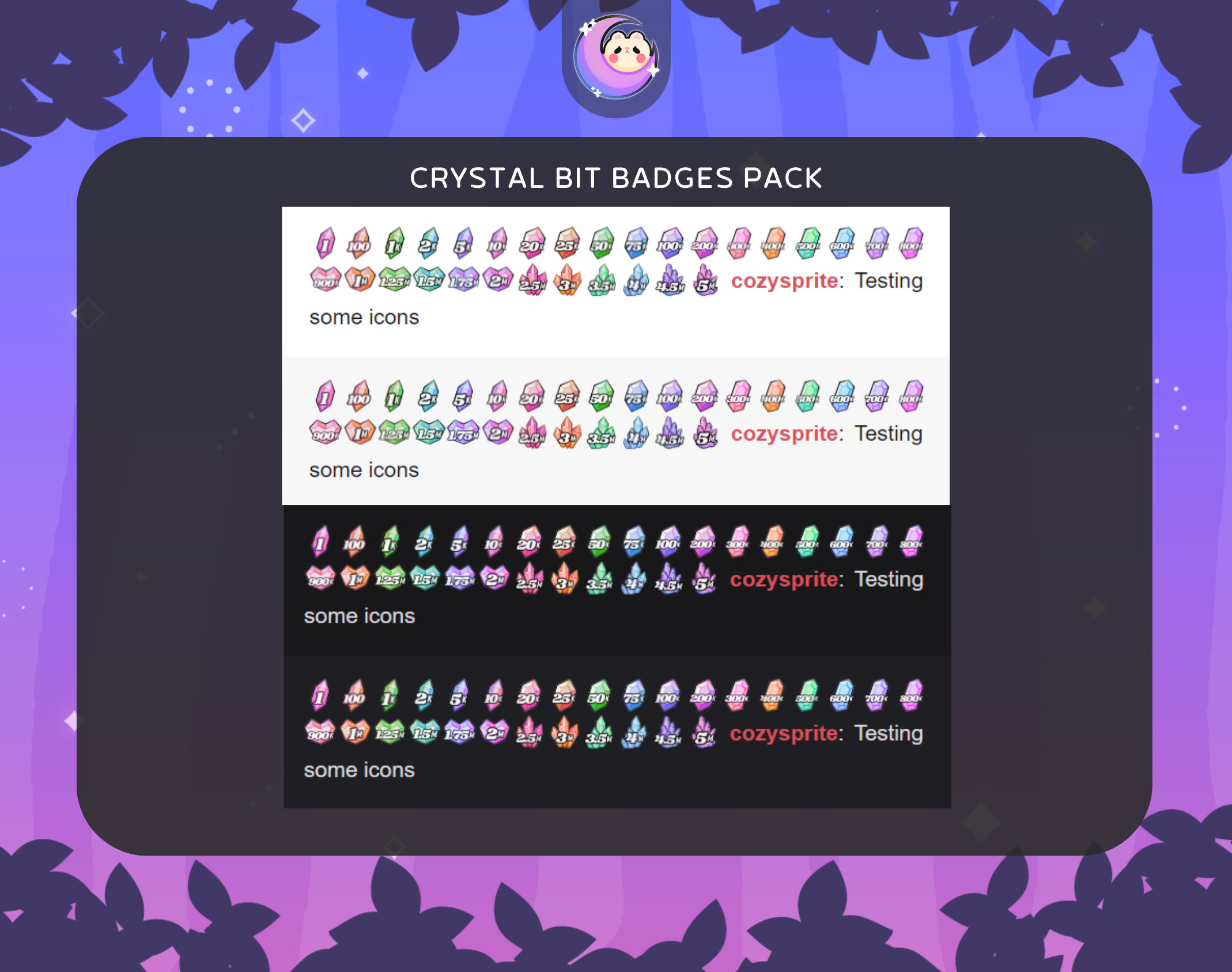 30x BIT BADGES BUNDLE | Crystal | Gem | Badges Pack | Bit Badges ...