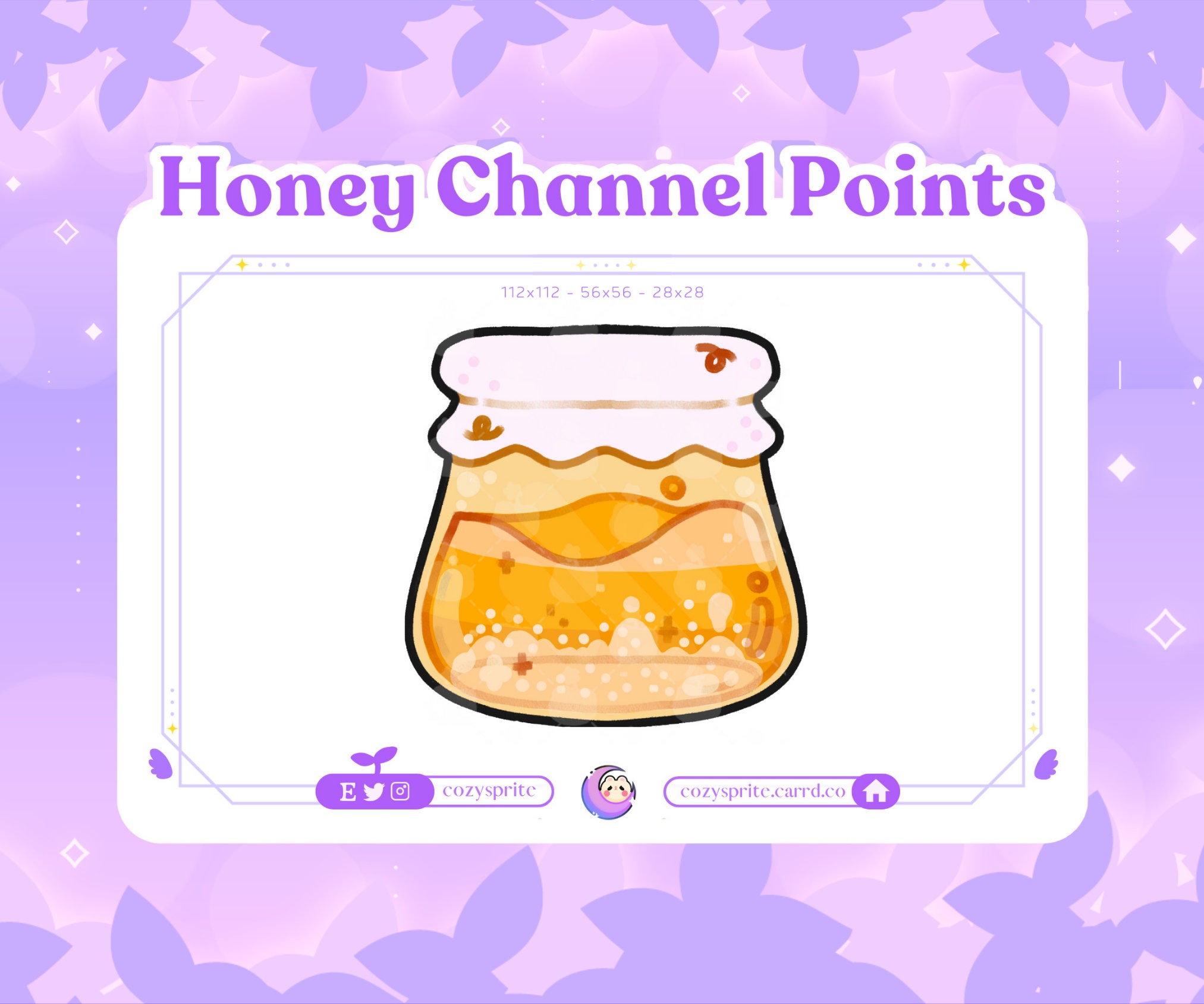 Honey Jar Point Twitch Honey Bee Channel Point Emote Badges - Etsy