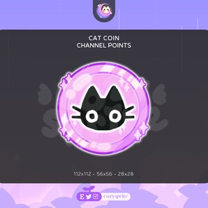 Cat Coin Channel Point | Cat Emote | Coin | Kitty - Etsy