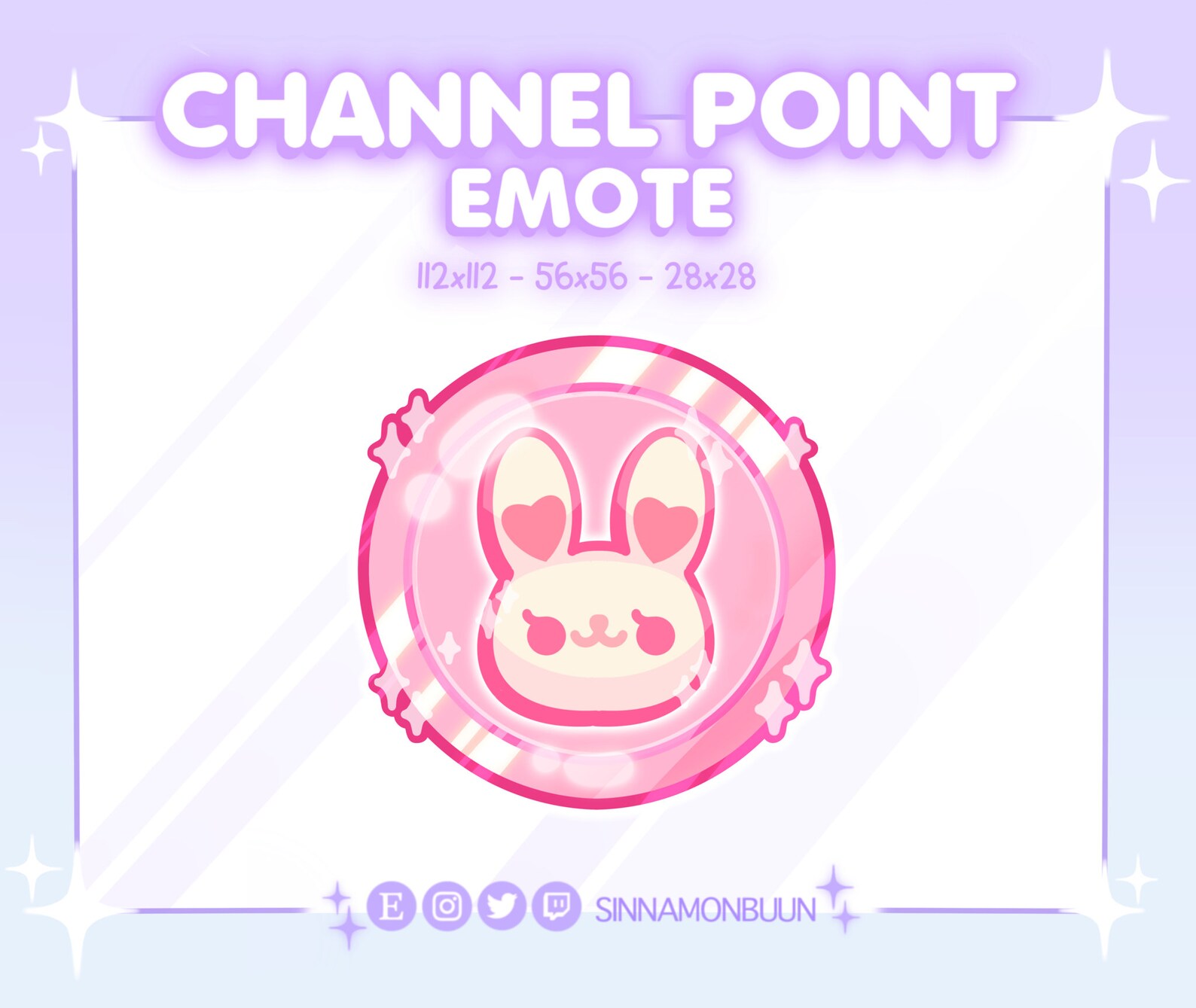 Bunny Coin Channel Point Bunny Emote Pink Coin Kawaii - Etsy