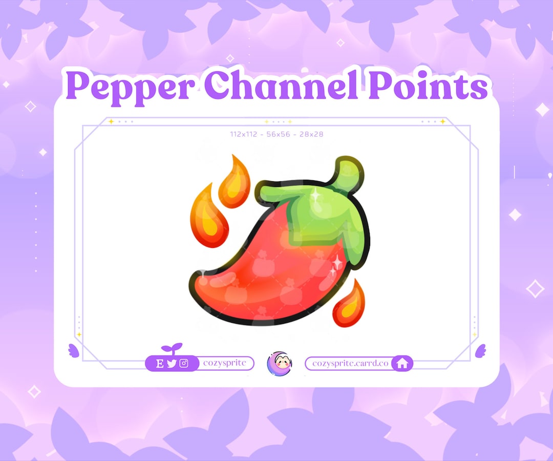 Red Pepper Emote Twitch | Hot Pepper Emote | Red Pepper | Channel Point ...