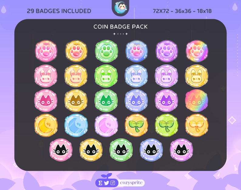 29x COIN BADGES BUNDLE | Badges Pack | Reward Badges | Bit Badges ...