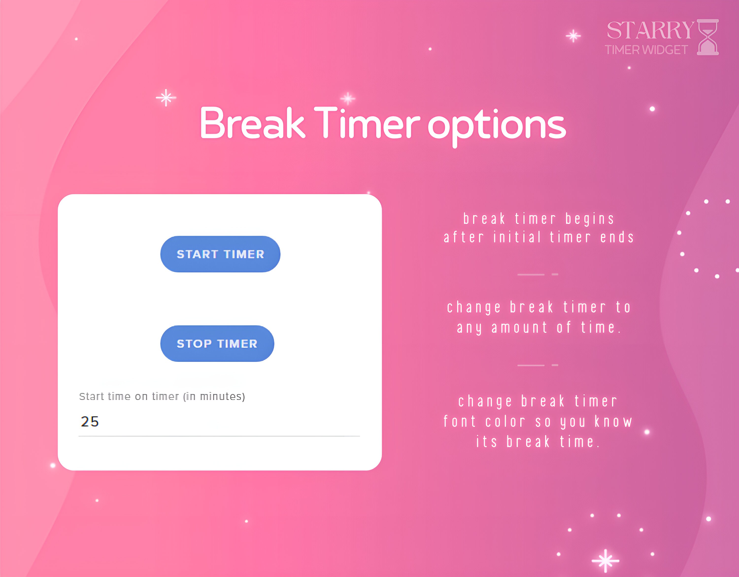 Pomodoro Timer Widget Customizable Colors, Cute Chat, Elegant Theme Pastel Pink Chat Box and ...
