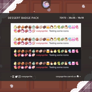 24x DESSERT BADGES BUNDLE | Badges Pack | Reward Badges | Bit Badges ...